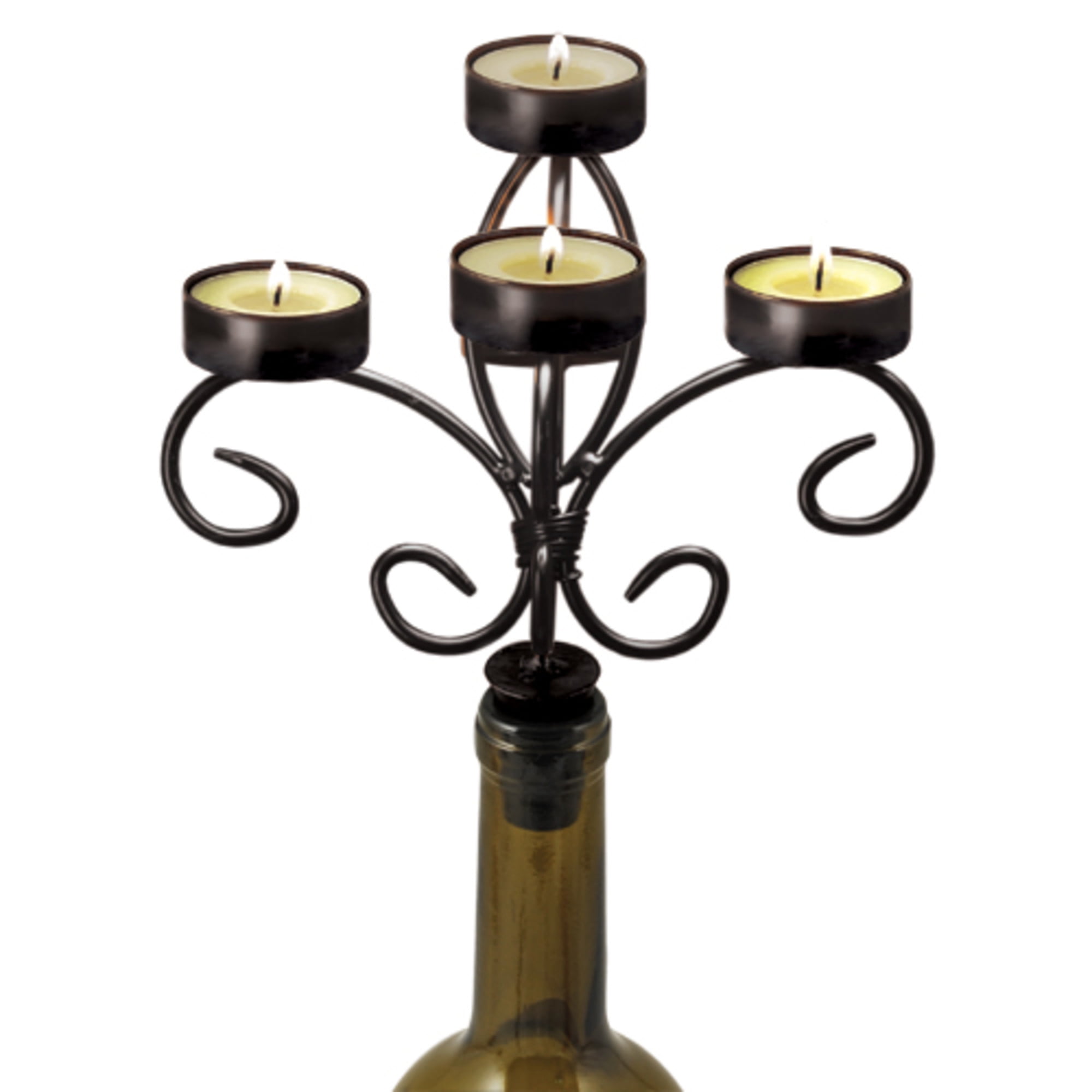 Boulevard Wine Bottle Candelabra, White - Walmart.com