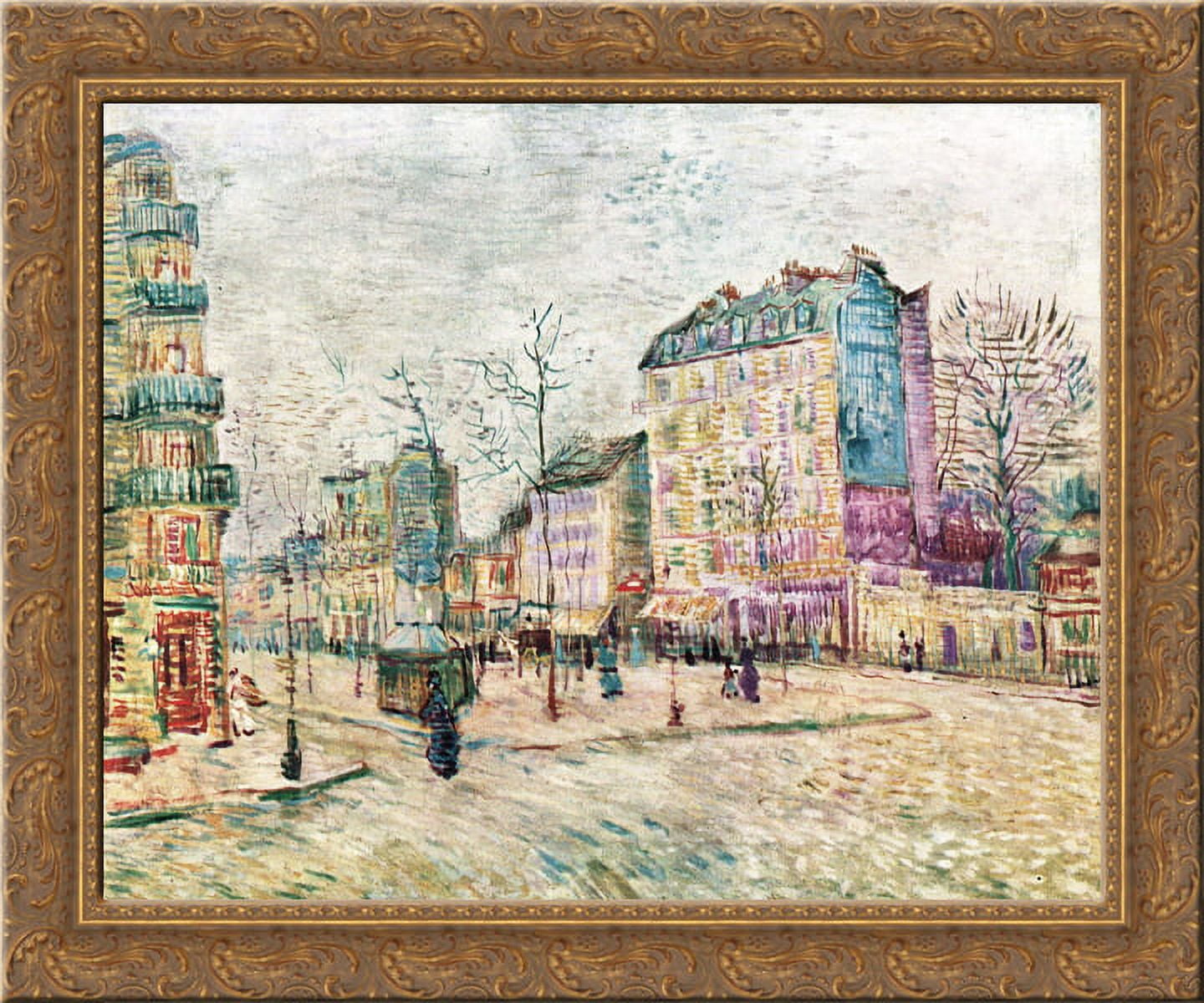 Boulevard de Clichy 24x20 Gold Ornate Wood Framed Canvas Art by Vincent ...
