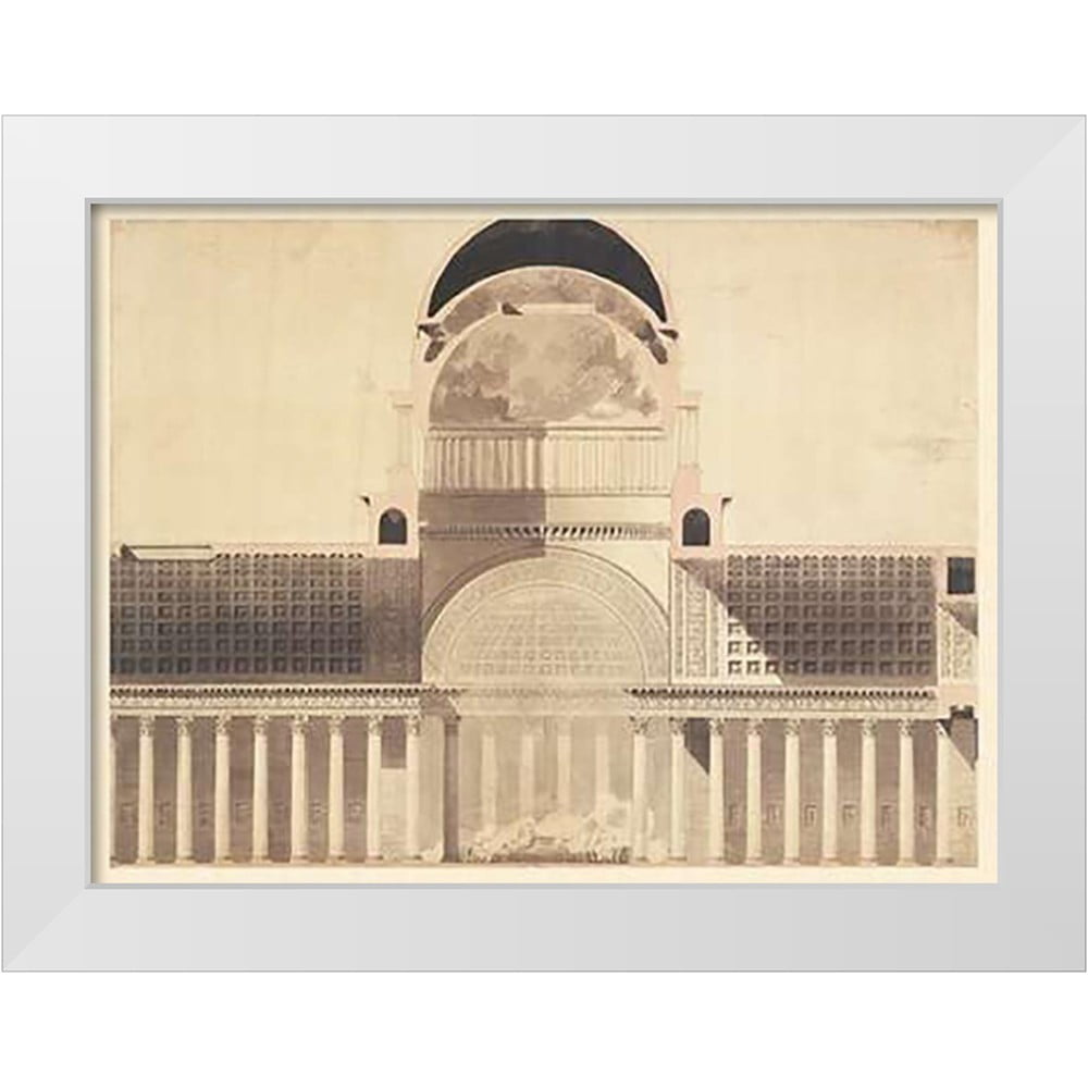 Boullee, Etienne-Louis 18x15 White Modern Wood Framed Museum Art Print ...