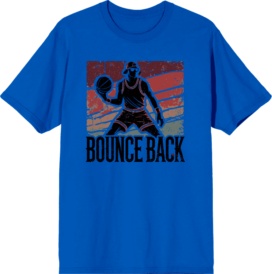 Bounce Back Adult Royal Blue Crew Neck Short Sleeve Tee-XXL - Walmart.com