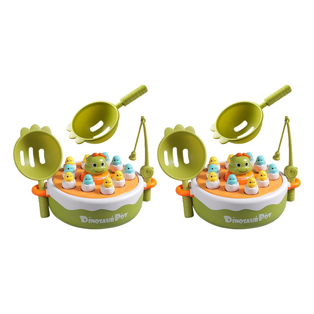 Bounce Dinosaur Turntable Children Toy Fishing Net for 3+ Year-old ...