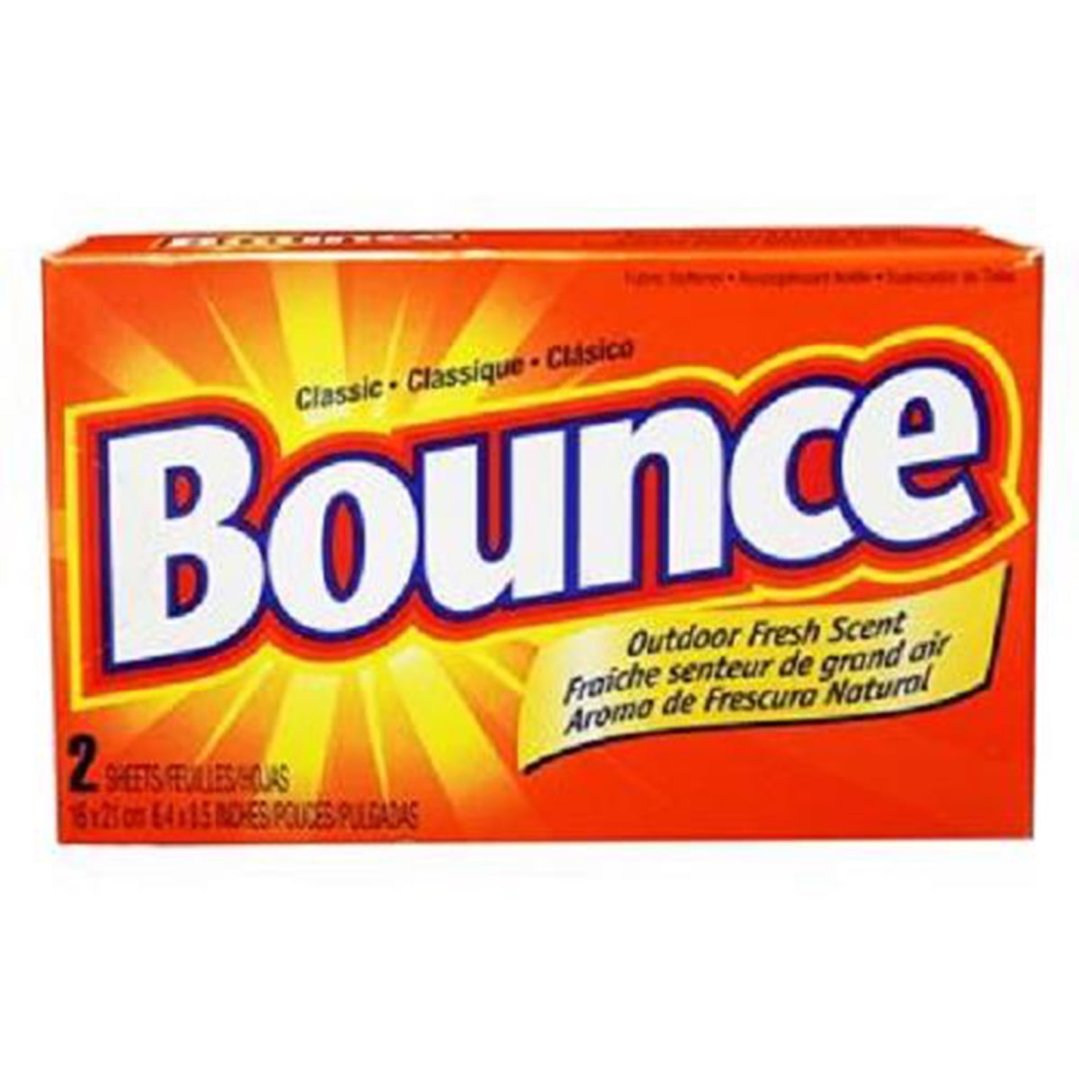 Bounce Fabric Softener Sheets, 2 Sheets, 1 Count - Walmart.com