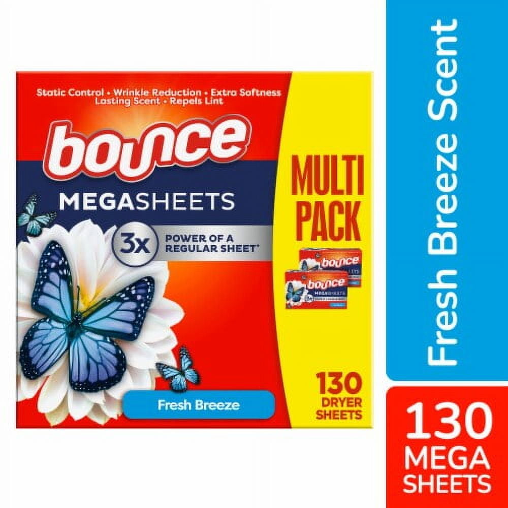 Bounce Fresh Breeze Dryer Sheets 130 ct - Walmart.com