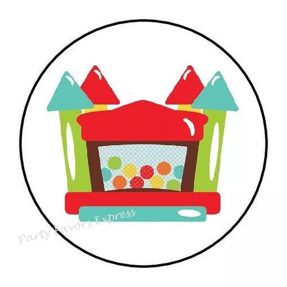 Bounce House Bouncy Jump Sticker Favors Envelope Seals Labels Stickers ...
