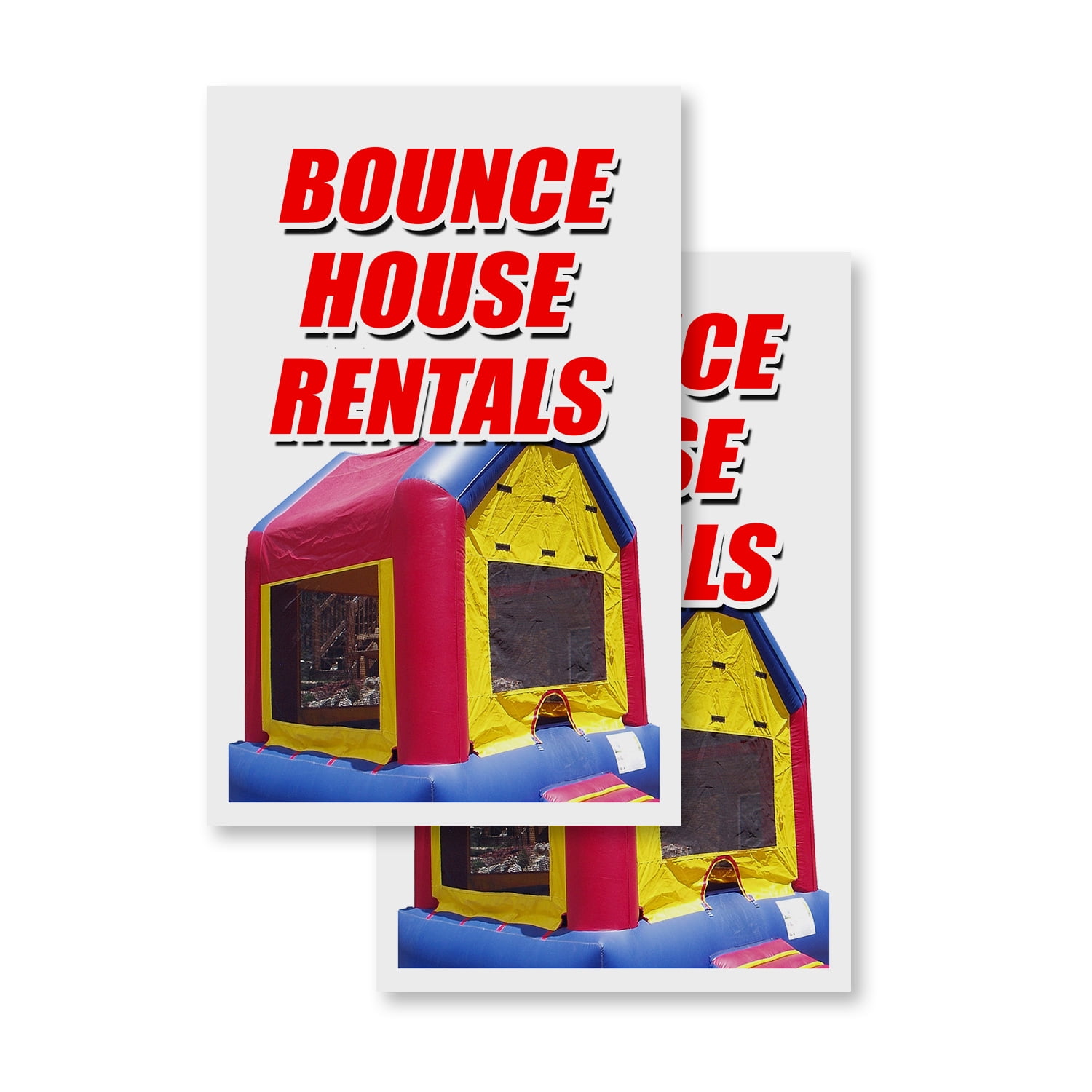 Bounce House Rentals (2-PACK) 24" x 36" Vinyl Decals | Sign Insert Peel ...
