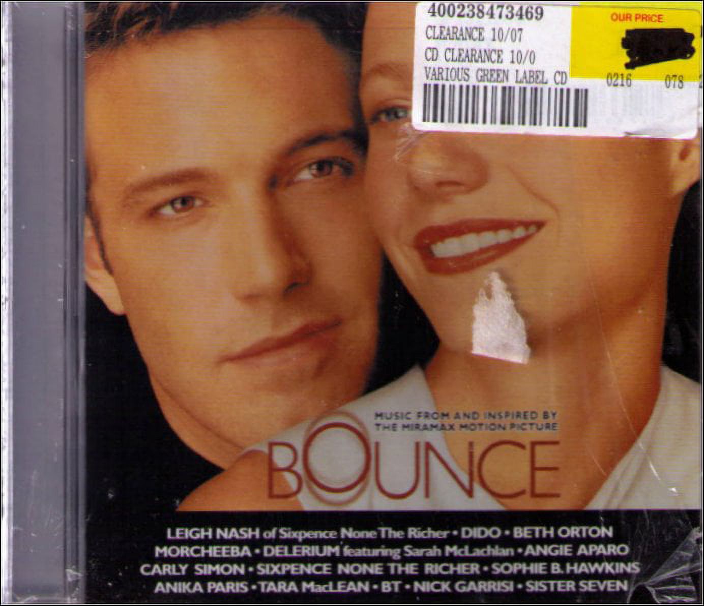 Bounce Motion Picture Film (2000) Soundtrack Music CD - Walmart.com