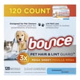 Bounce Pet Hair Guard Dryer Sheets, 3X Fighters, Unscented ...