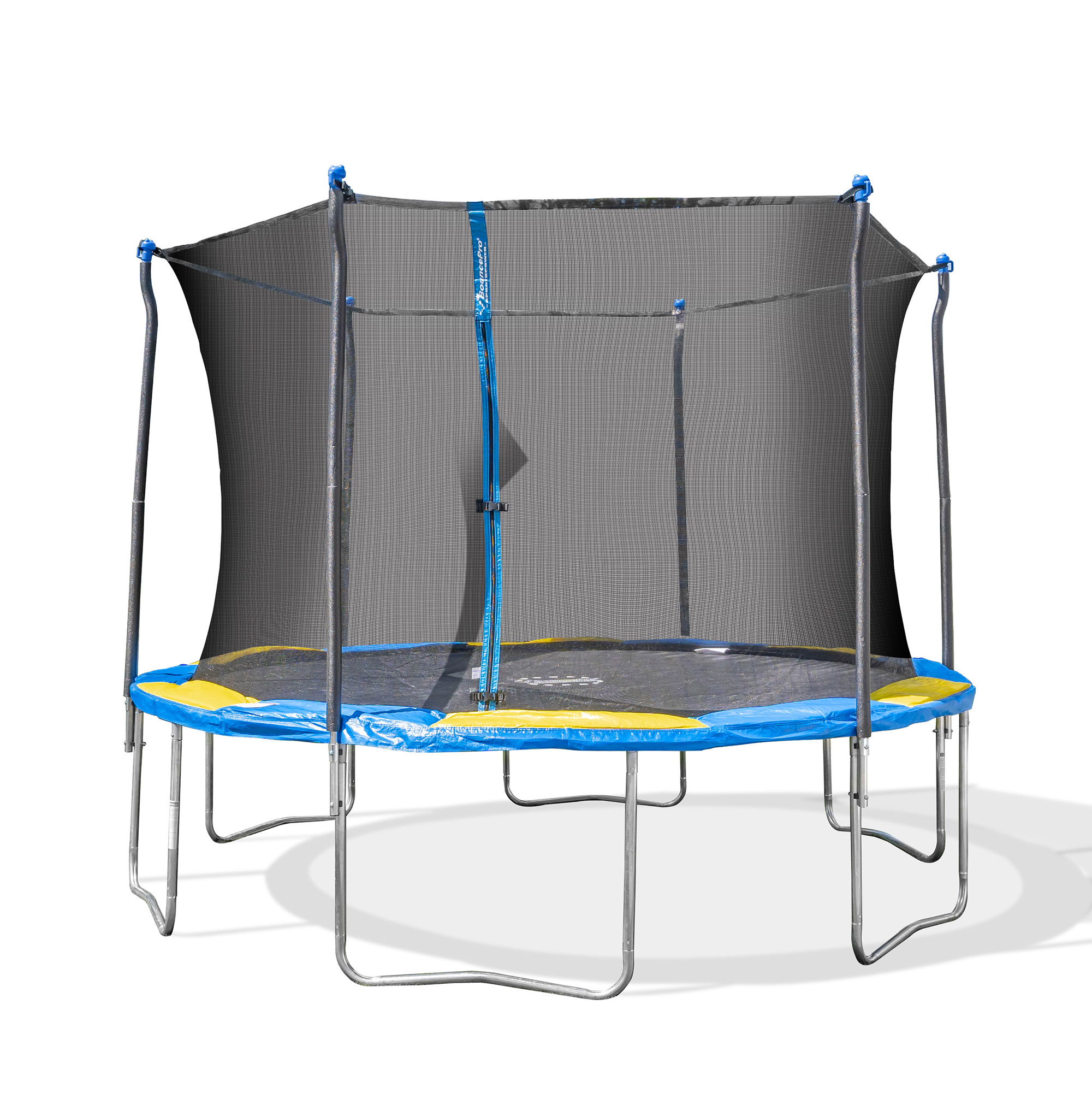 Bounce Pro 14ft Trampoline And Enclosure With Basketball Hoop, Blue ...