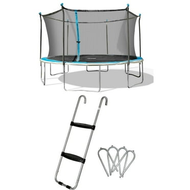 Bounce Pro 14ft Trampoline with Safety Enclosure, Galvanized Steel ...