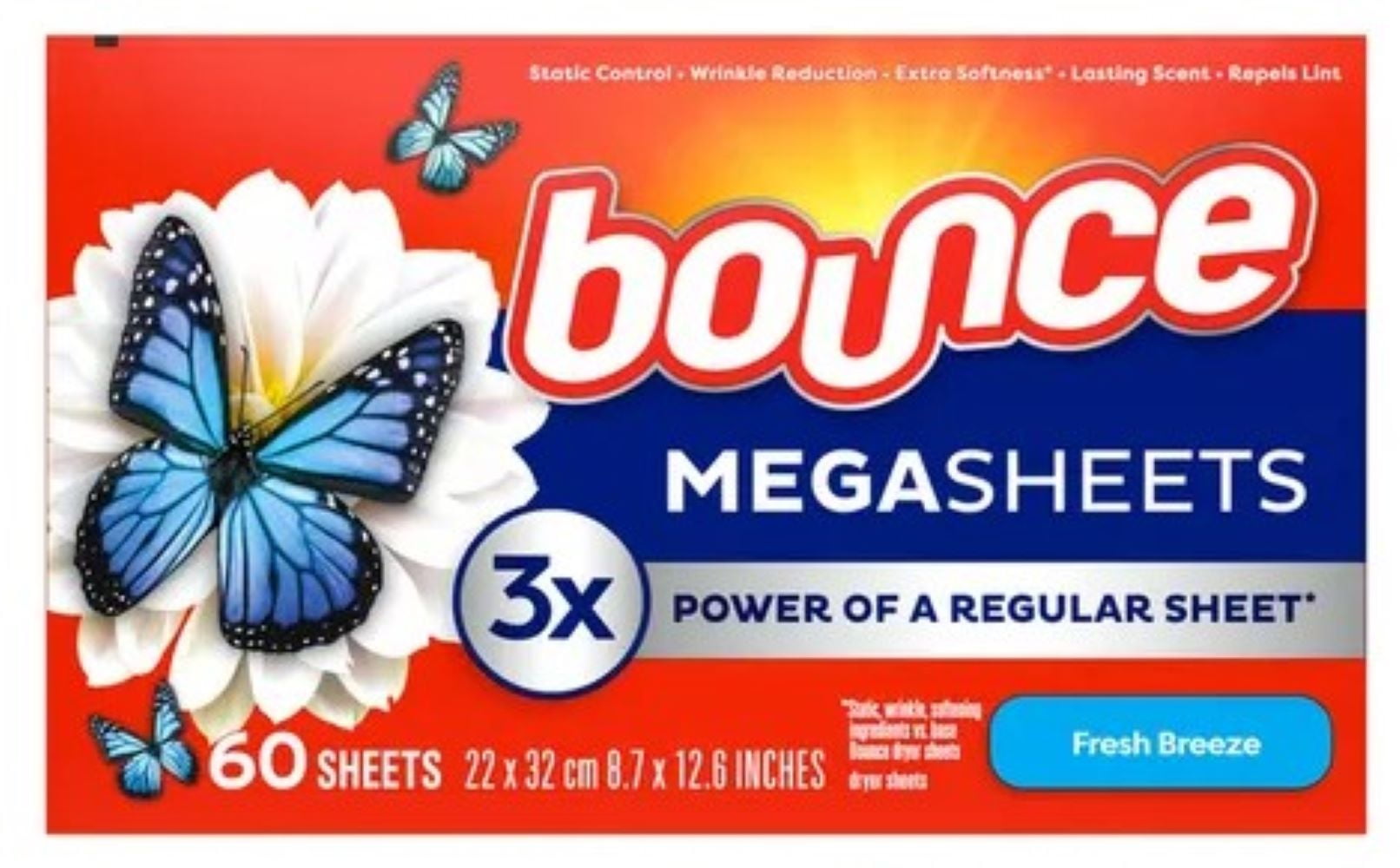 Bounce Mega Sheets Fresh Breeze (Pack of 20) - Walmart.com