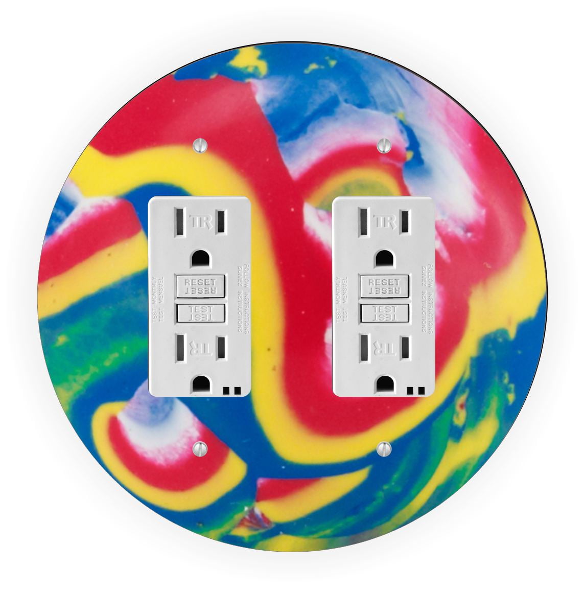 Bouncing Ball Design - Round Light Switch Plate Cover - Double GFI ...
