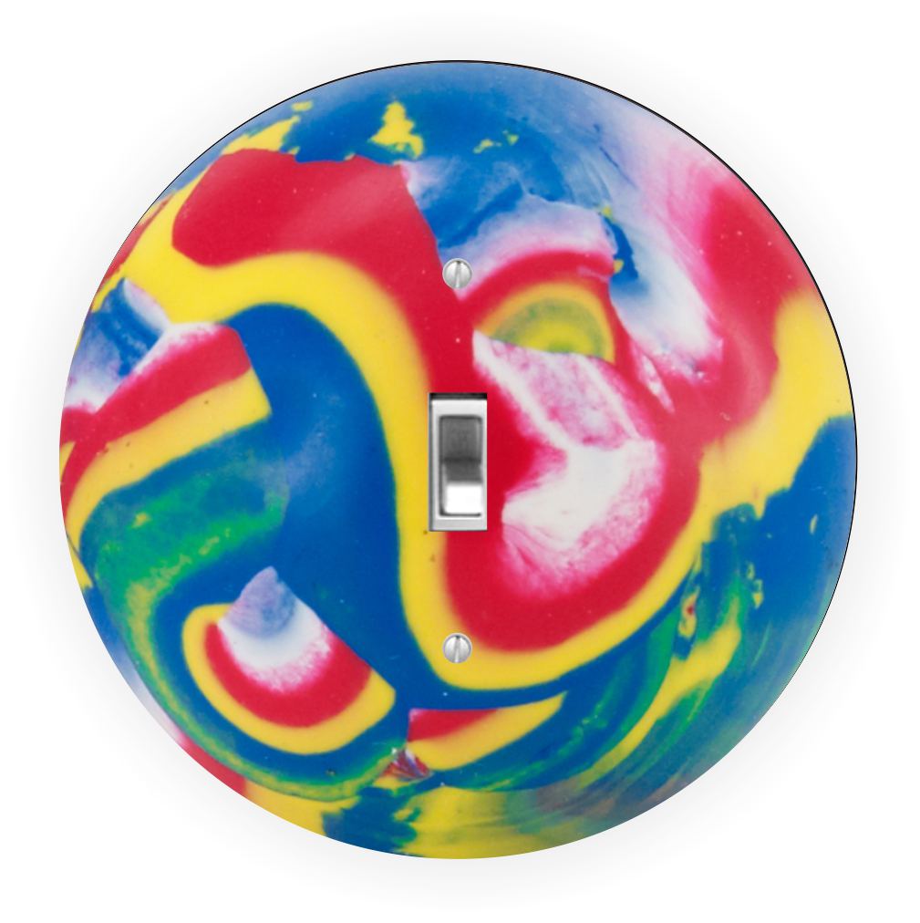 Bouncing Ball Design - Round Light Switch Plate Cover - Single Toggle ...