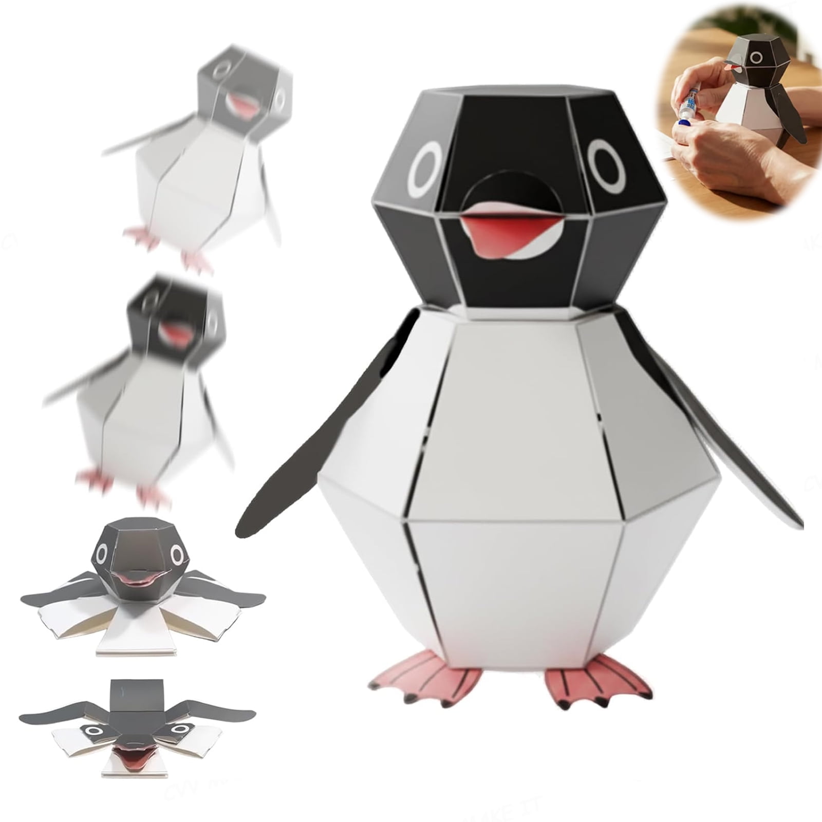 Bouncing Buddy Penguin Craft Kit, Penguin Paper Craft Kit for DIY Arts ...