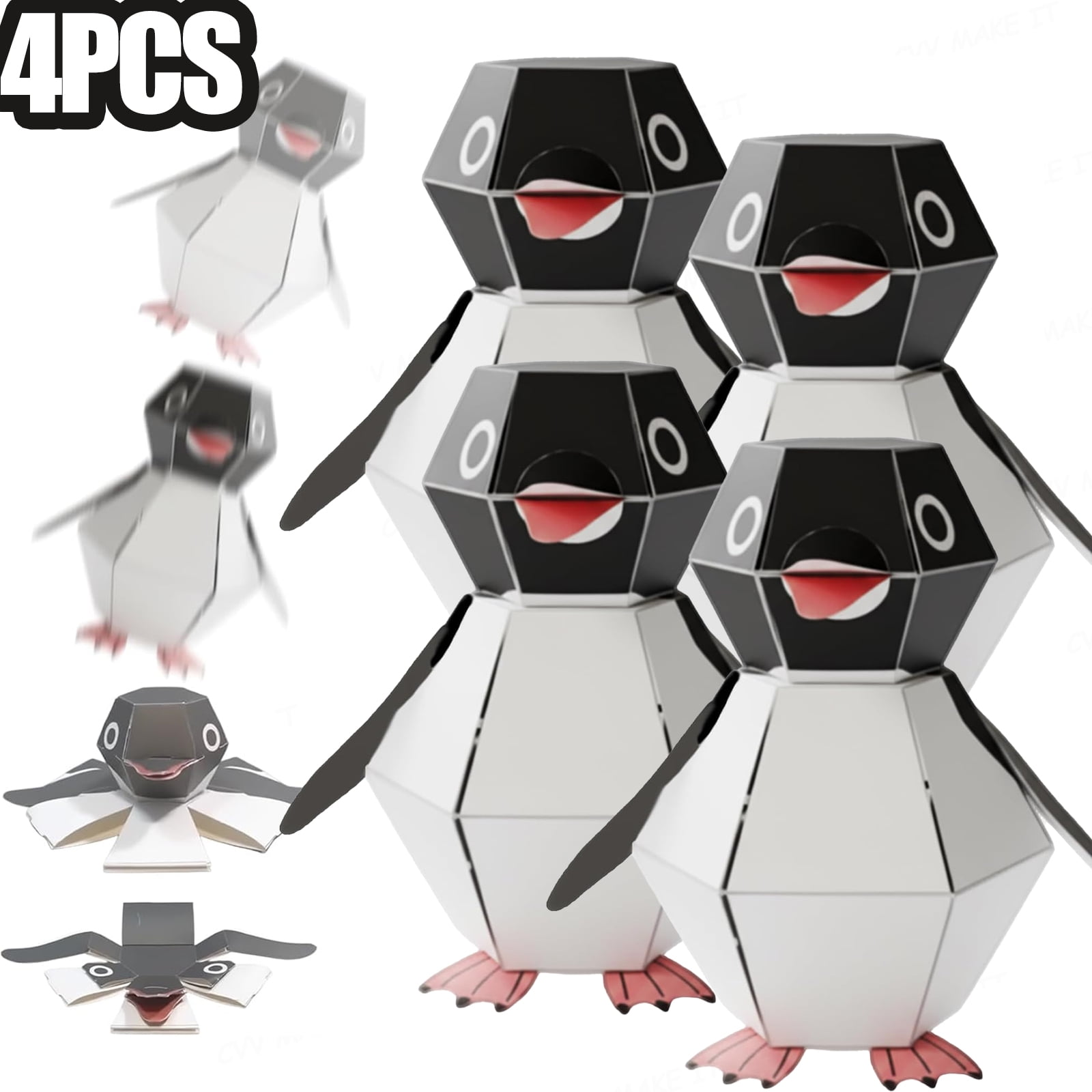 Bouncing Buddy Penguin Craft Kit, Penguin Paper Craft Kit for DIY Arts ...