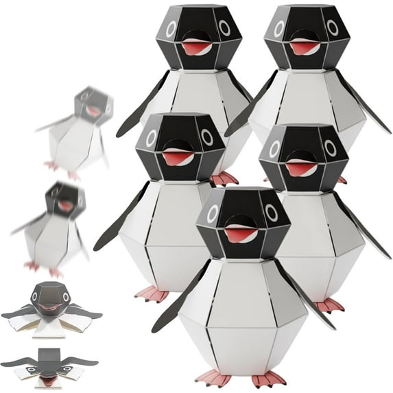 Bouncing Buddy Penguin Craft Kit, Penguin Paper Craft Kit for DIY Arts ...