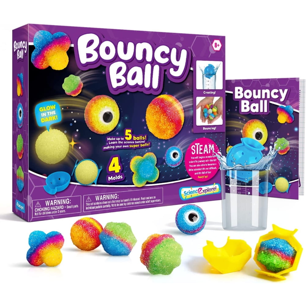 Bouncy Ball Kit - Arts and Crafts Kit for Kids Create Magical ...