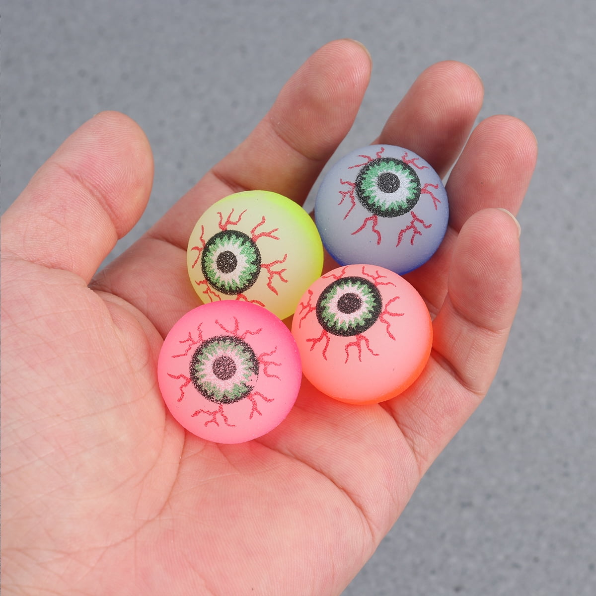 Bouncy Balls For Kids, 30pcs 32mm Halloween Bouncy Balls Scary Eye ...
