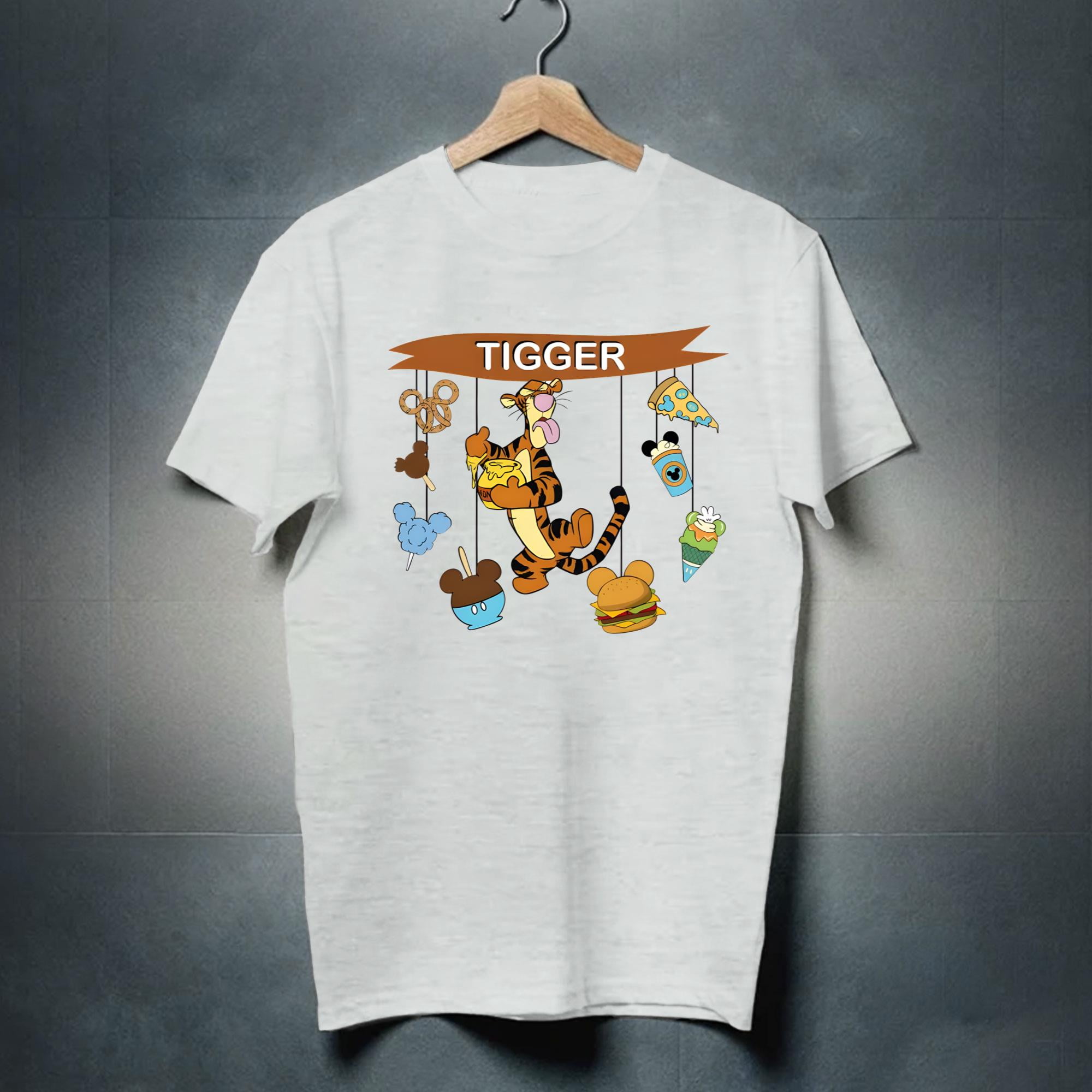 Bouncy Tiger Cartoon Style Shirt, Playful Graphic Tee, Retro Animated ...
