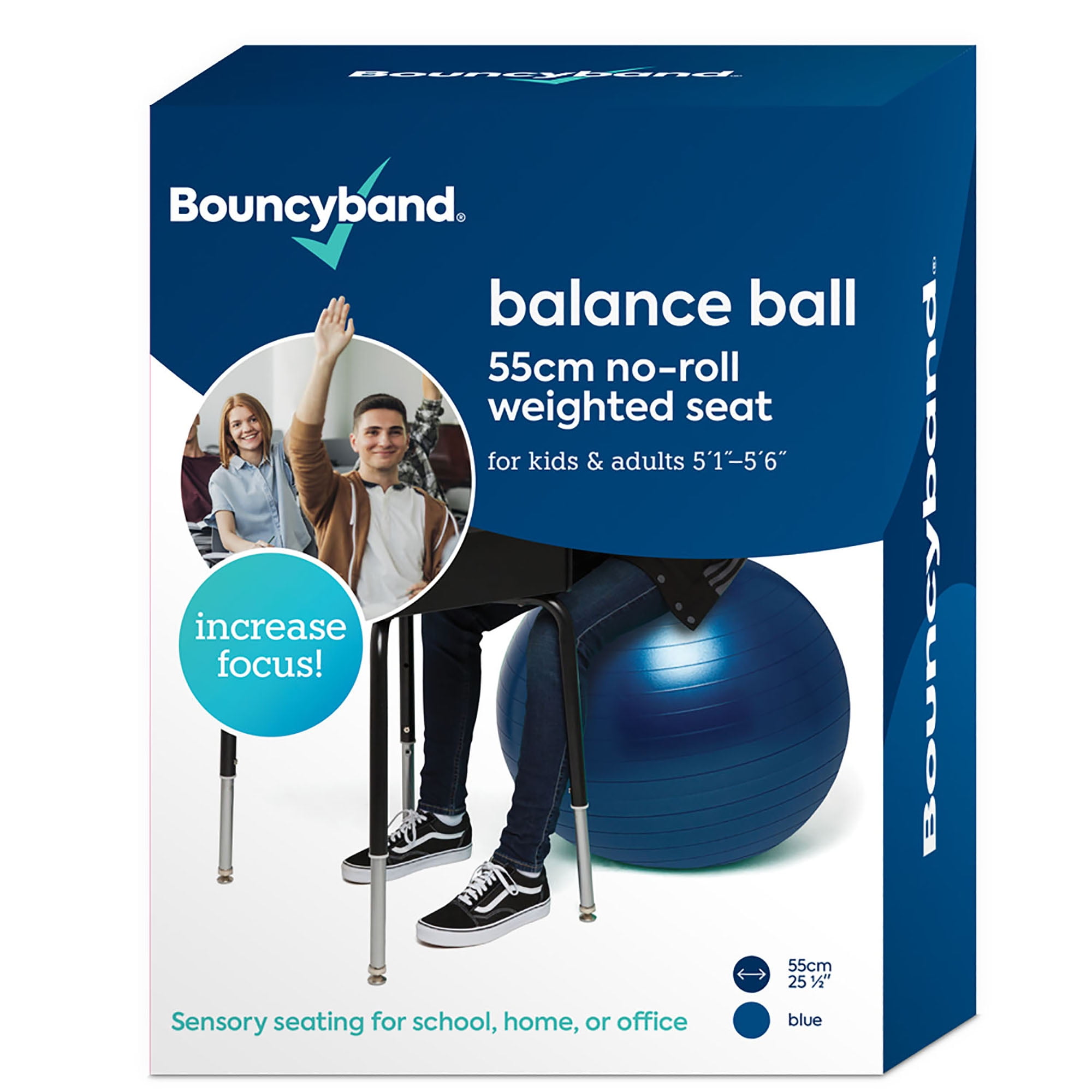 Bouncybands® Balance Ball 55cm Blue - Walmart.com