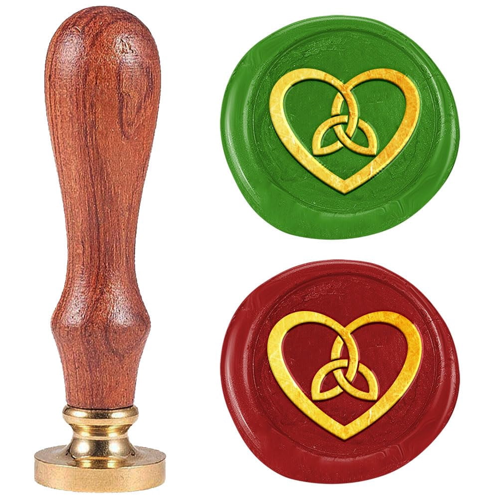 Bound Knot Heart Wax Seal Stamp 1" Vintage Sealing Stamps Removable ...