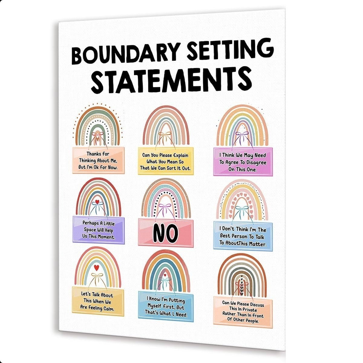 Boundary Setting Statements Wall-Art,Boundaries Wall-Art Canvas Print ...