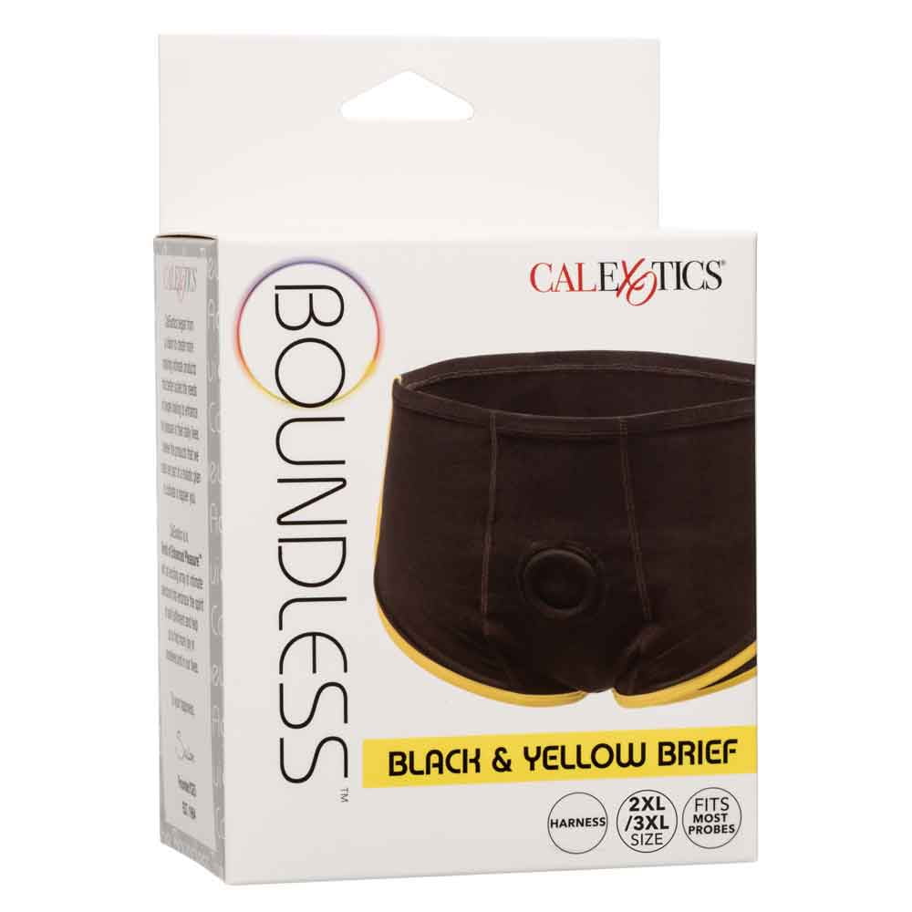 Boundless Black and Yellow Brief - 2x/3x - Black/ Yellow - Walmart.com