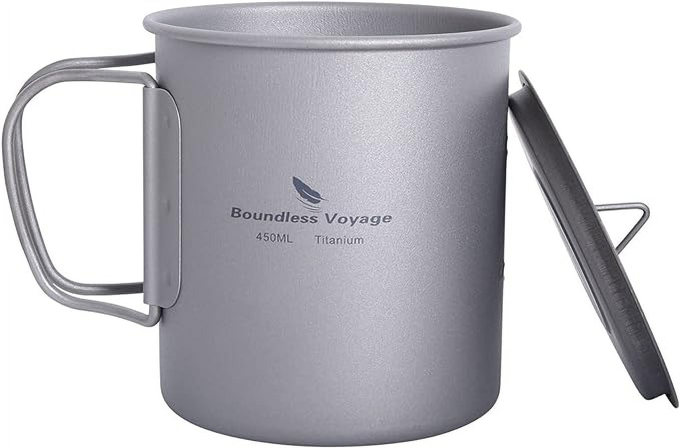 Boundless Voyage Titanium Cup with Lid Outdoor Camping Ultralight Water Tea Coffee Mug 200ML ...
