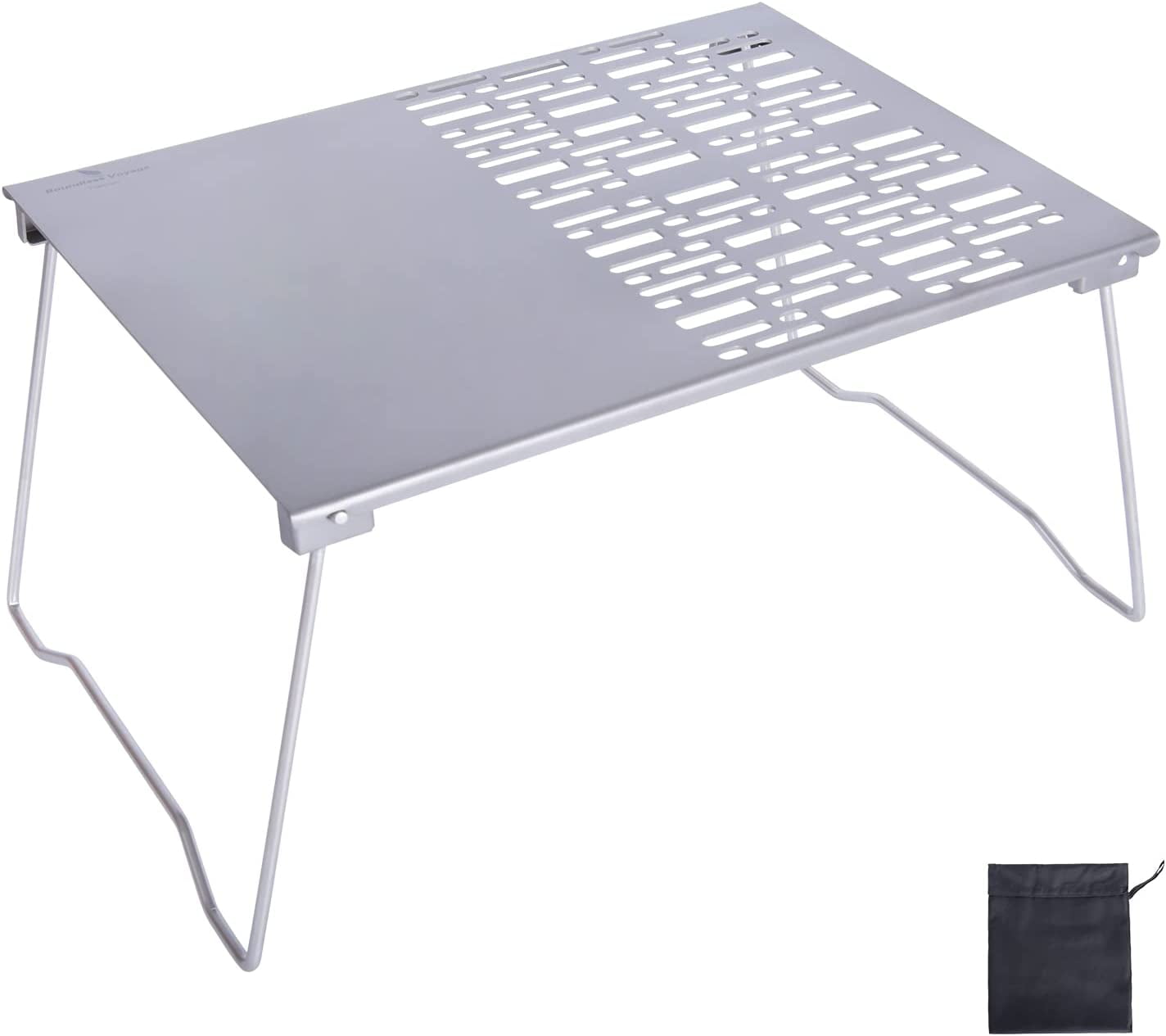 Boundless Voyage Titanium Folding Campfire Grill Portable Outdoor Camping Barbecue Grill Grate ...