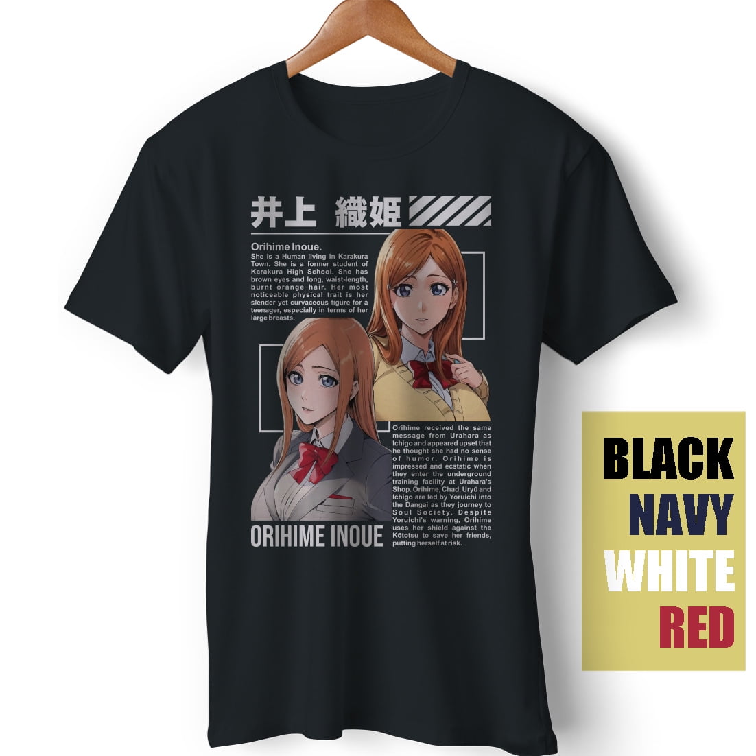 Bountees T-Shirt Orihime Inoue Bleach Anime Ichigo Nel Tu Wibu Zaraki ...