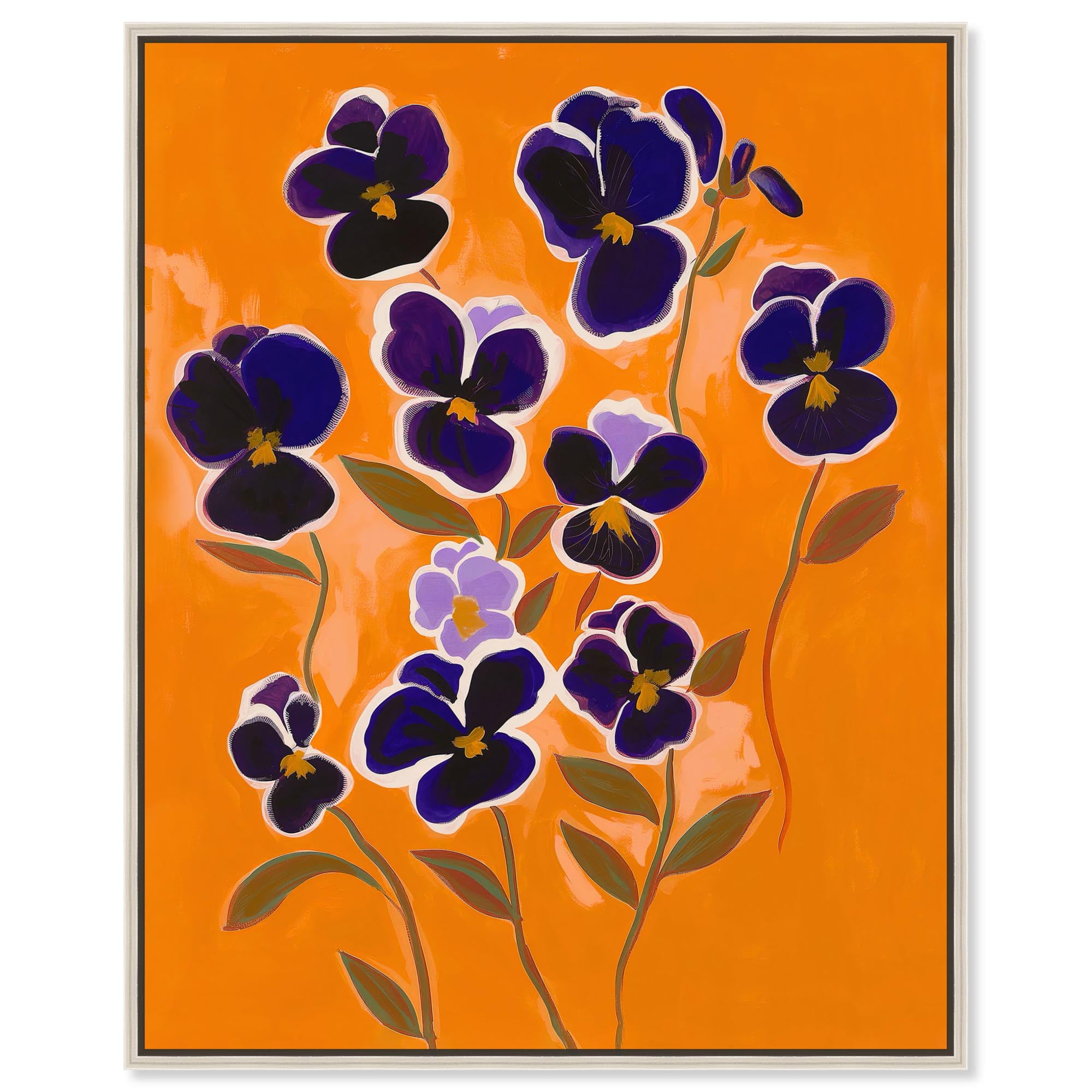 Bountiful Beauty Canvas Colorblock Flowers by Art Remedy, Silver Frame ...
