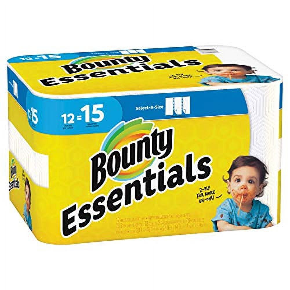 Bounty 75720 Essentials Select-A-Size Paper Towels, 2-Ply, 78 Sheets ...