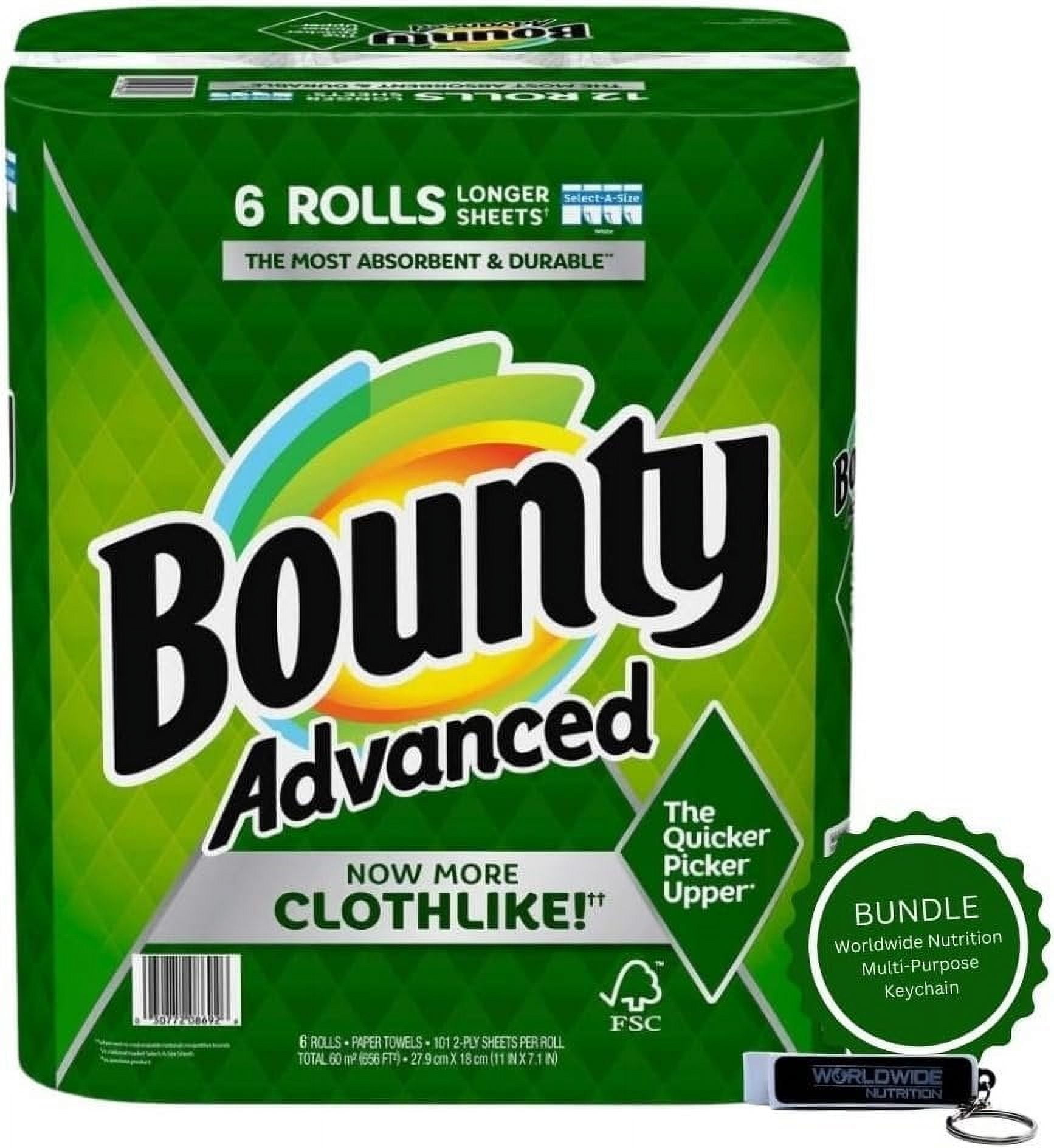 Bounty Paper Towels, Ultra Durable and Absorbent, Select-A-Size, 6 ...