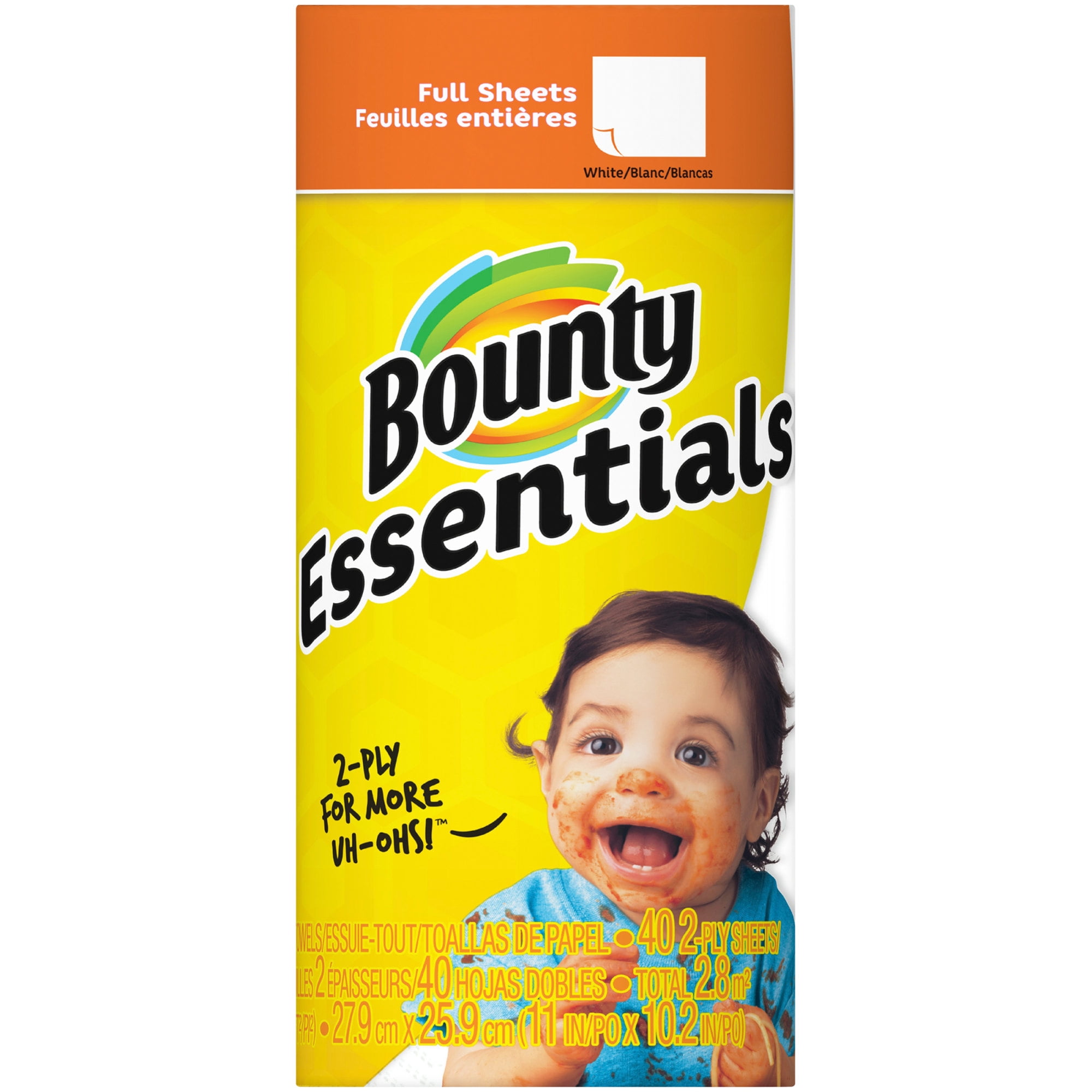 Bounty Essentials Value Size Paper Towels Pack, 2-Ply, 11 in. x 10.2 in ...