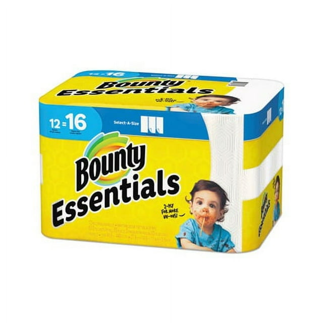 Bounty Essentials Strong 2-Ply Select-A-Size Paper Towels, 83 Sheets ...