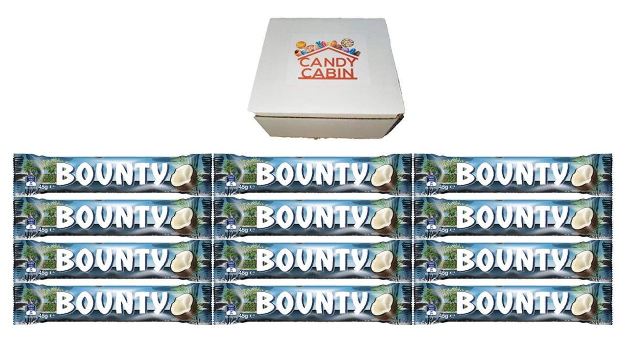 Bounty Milk Chocolate Coconut, 57g Candy Bar, Multiple Pack Box by CANDY CABIN 12 Pack - Walmart.com