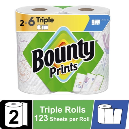 Bounty Paper Towels Select-a-Size, 2 Double Rolls - Walmart.com