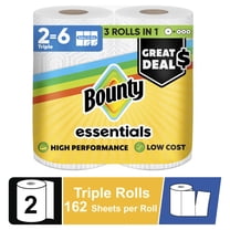 Bounty Select-a-Size White Paper Towels, 2 Triple Rolls, More Absorbent ...
