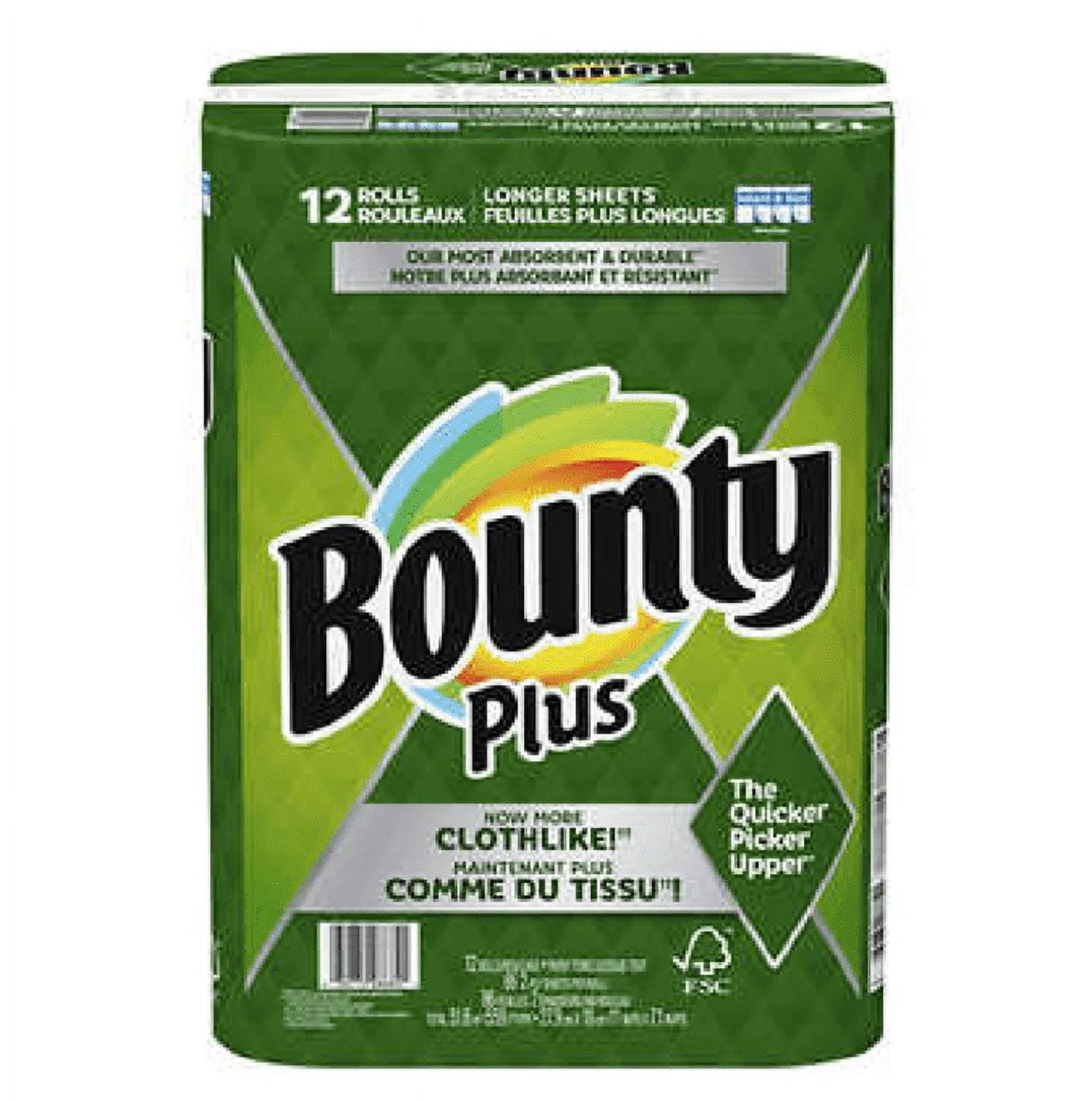 Customer reviews for Bounty Plus Select-A-Size White Long Cloth Like 12 ...