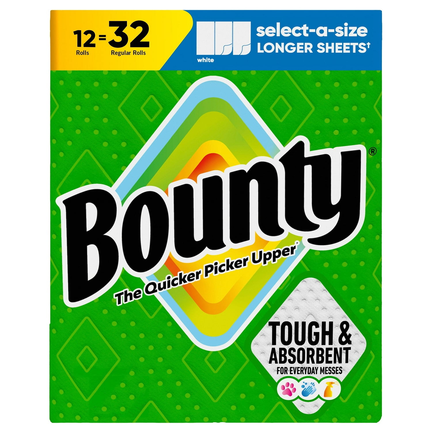 Bounty Select-A-Size 2-Ply Paper Towels, 12 Rolls, 110 Sheets/Roll ...