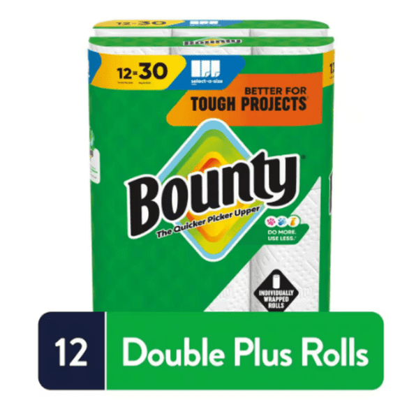 Bounty White, Select-A-Size Paper Towel Roll (12 Double Plus Rolls ...