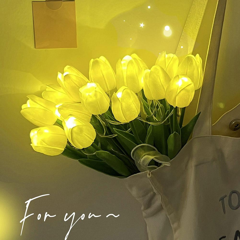 Bouquet Desk Light Led Tulips Flowers Artificial Tulips Night Table ...