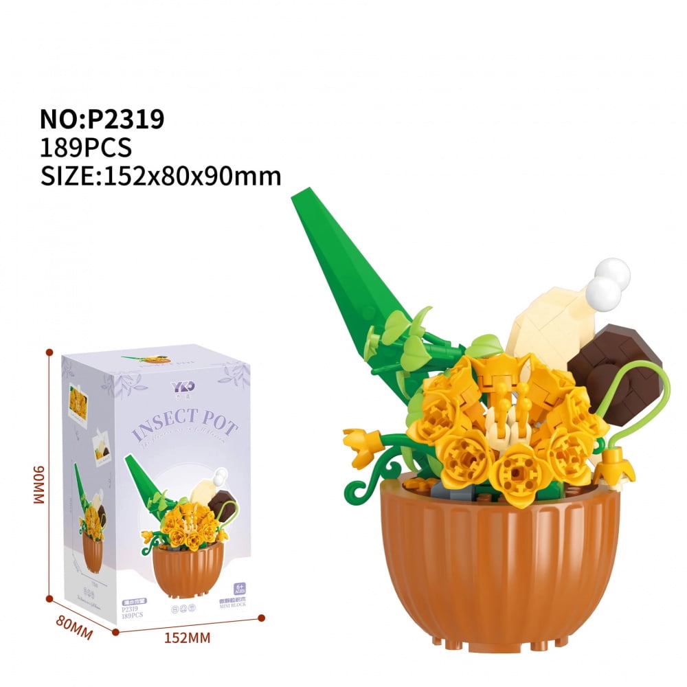 Bouquet Flower Children Toy Mini Diy Building Block Toy Bricks Blocks ...
