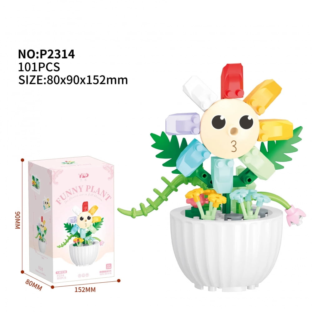 Bouquet Flower Children Toy Mini Diy Building Block Toy Bricks Blocks ...