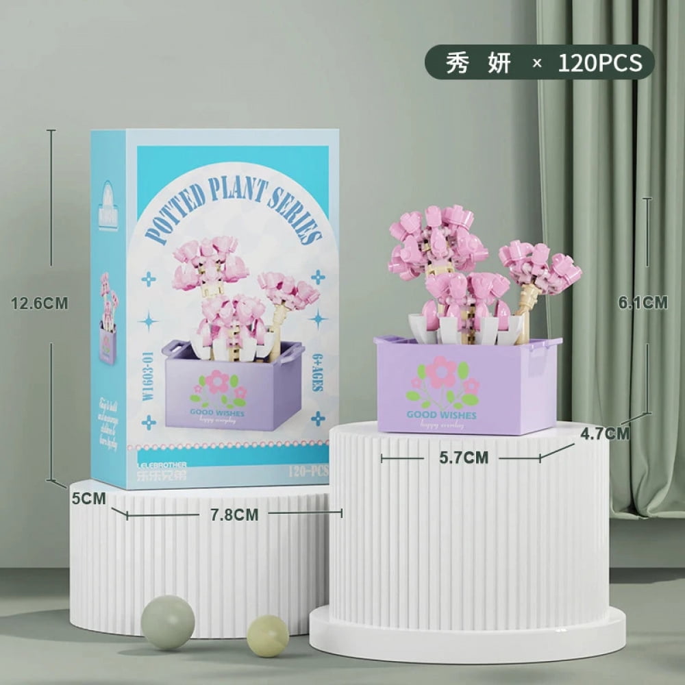 Bouquet Flower Mini Diy Building Block Toys for Children Bricks Blocks ...