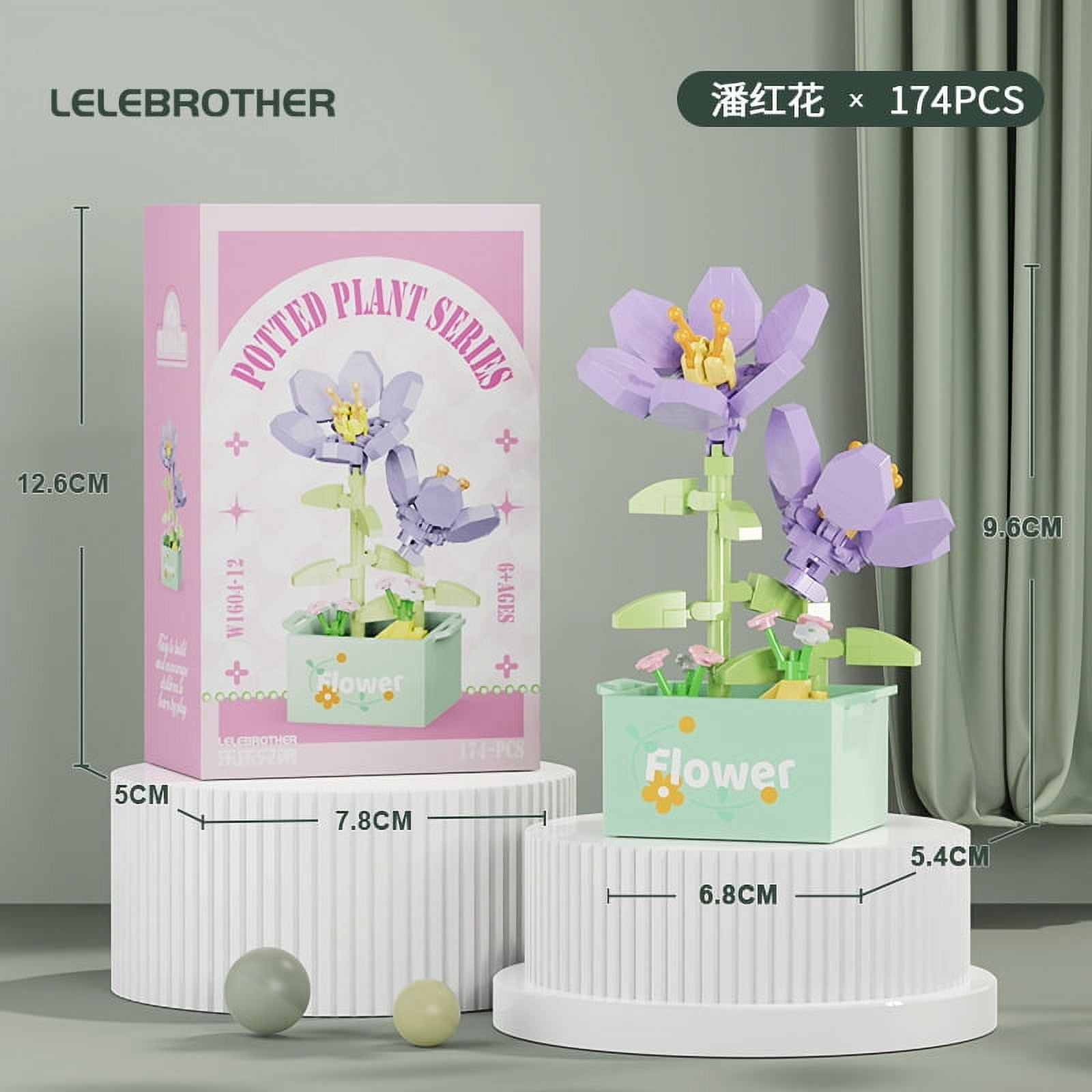 Bouquet Flower Mini Particle Blocks Flowers Model Micro Building Bricks ...