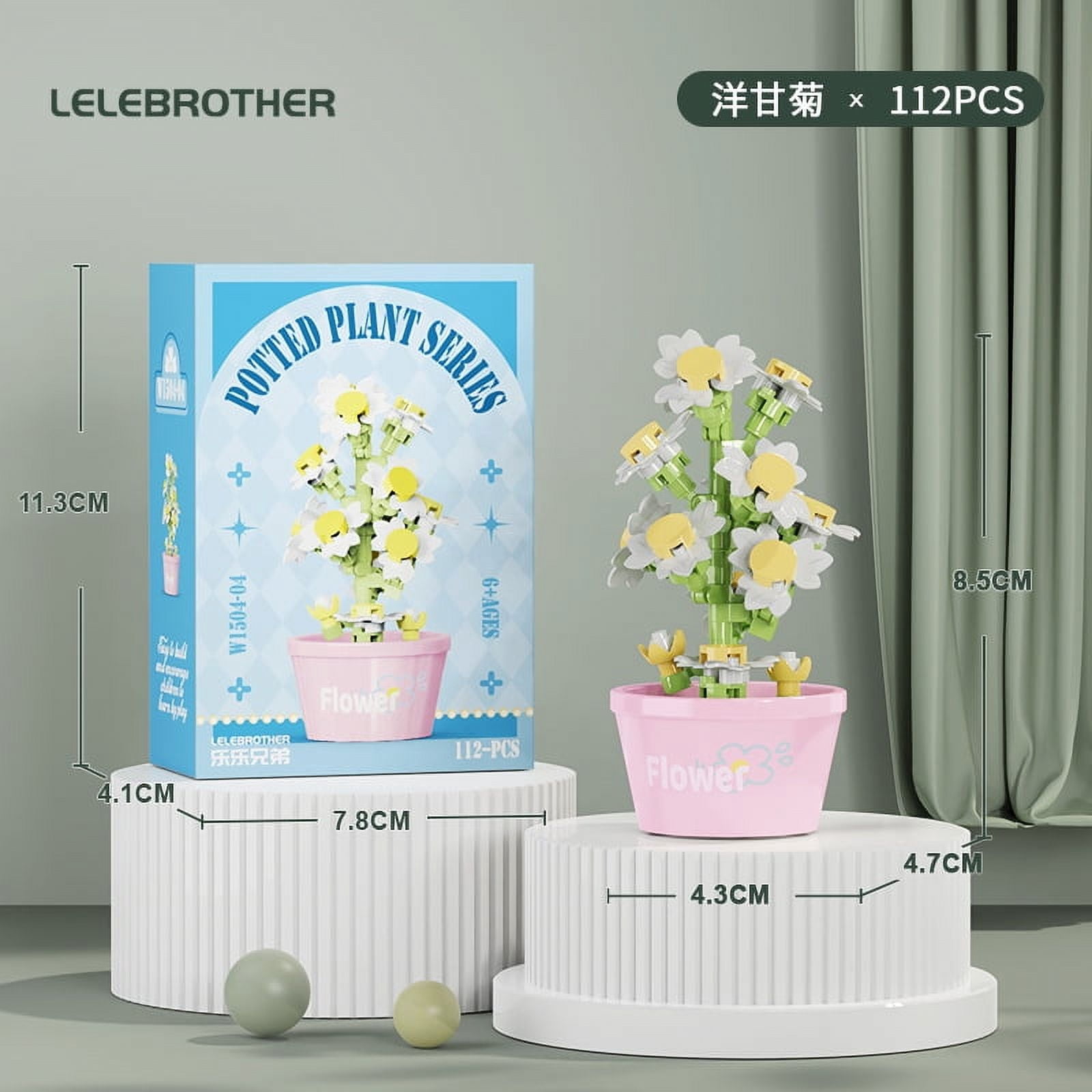 Bouquet Flower Mini Particle Blocks Flowers Model Micro Building Bricks ...