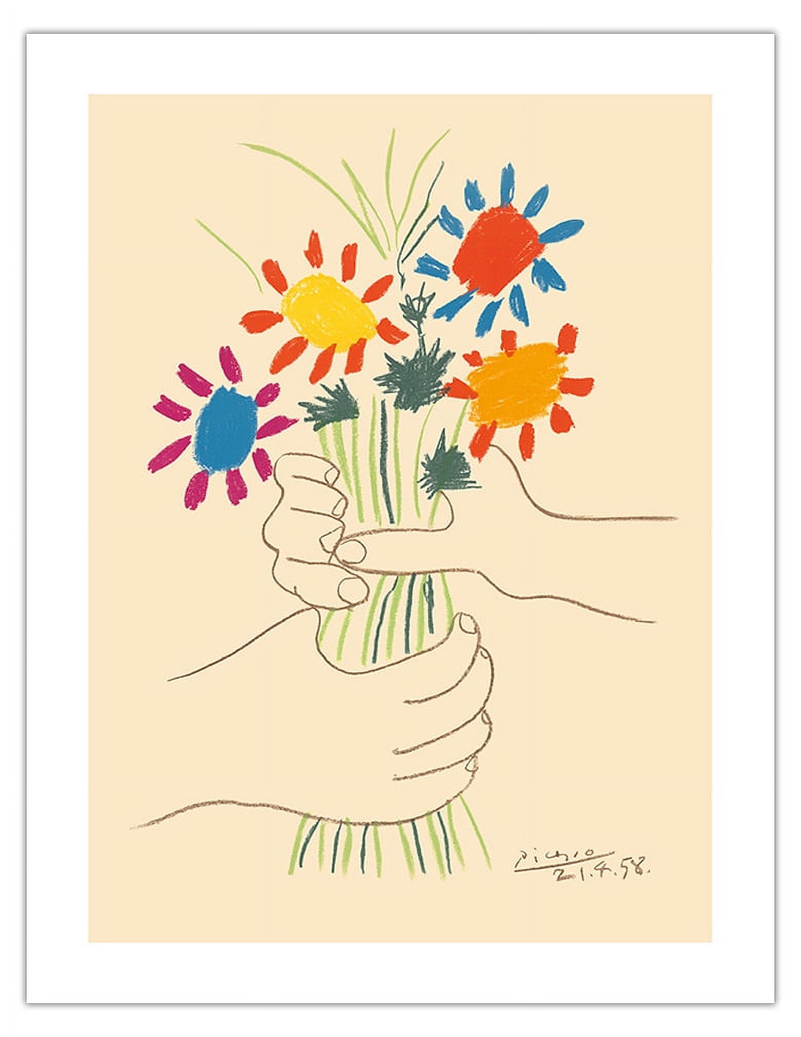 The Bouquet of Flowers (Le Bouquet De Fleurs) - From an Original Color ...