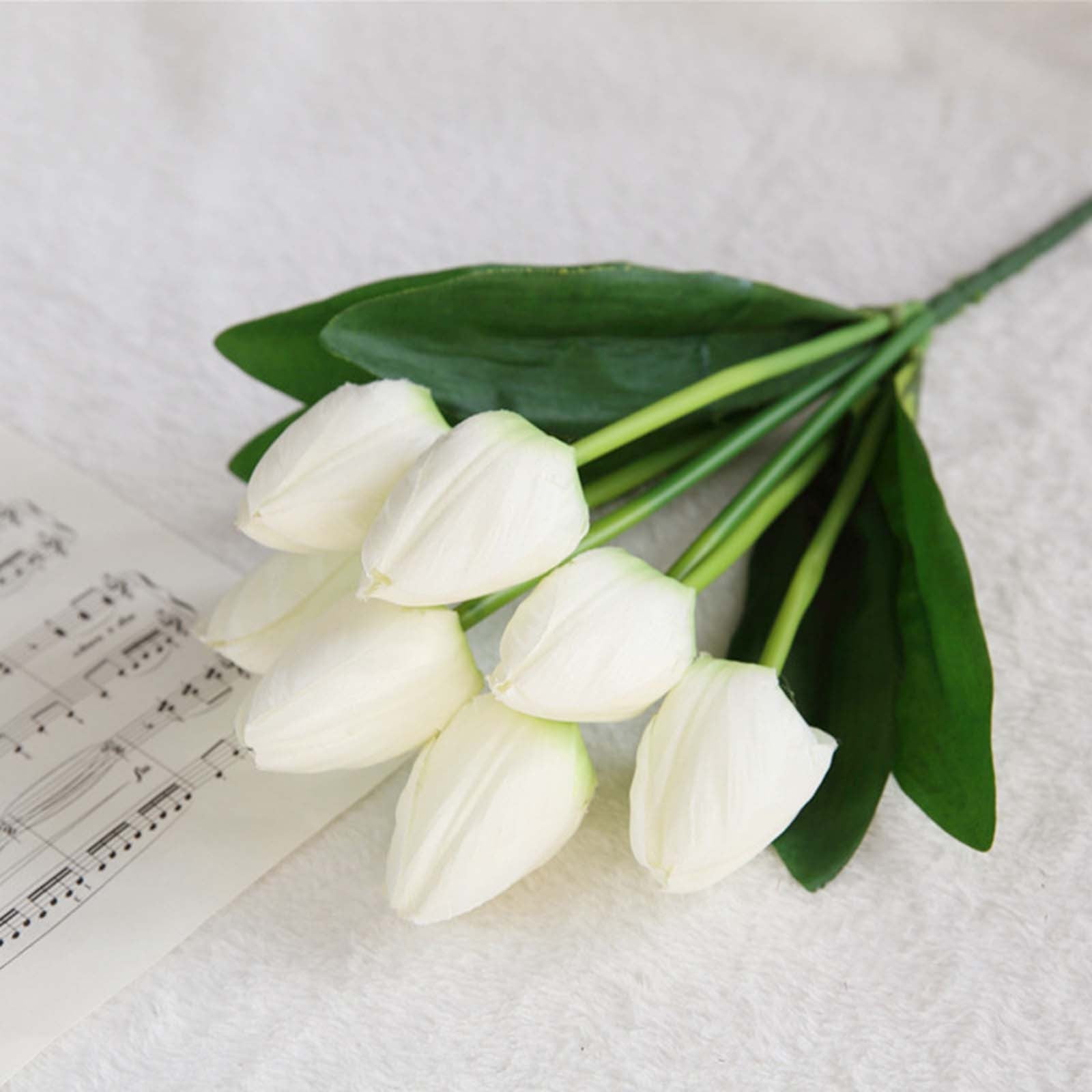 Bouquet Of Flowers 1Pcs 7-Head Artificial Flower Latex Real Bridal ...