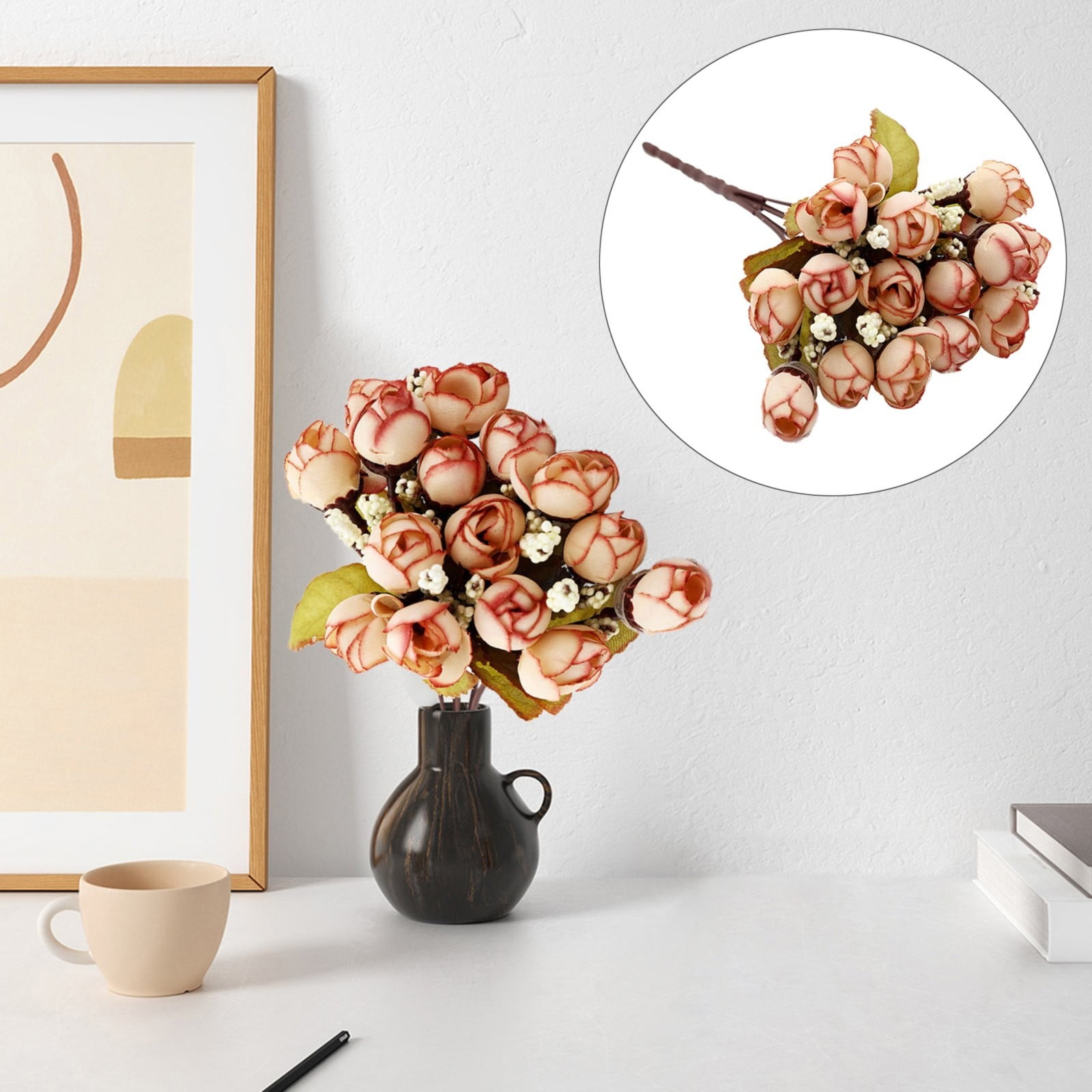 Bouquet Of Flowers Realistic Flowers Centerpiece Artificial Flower Rose ...