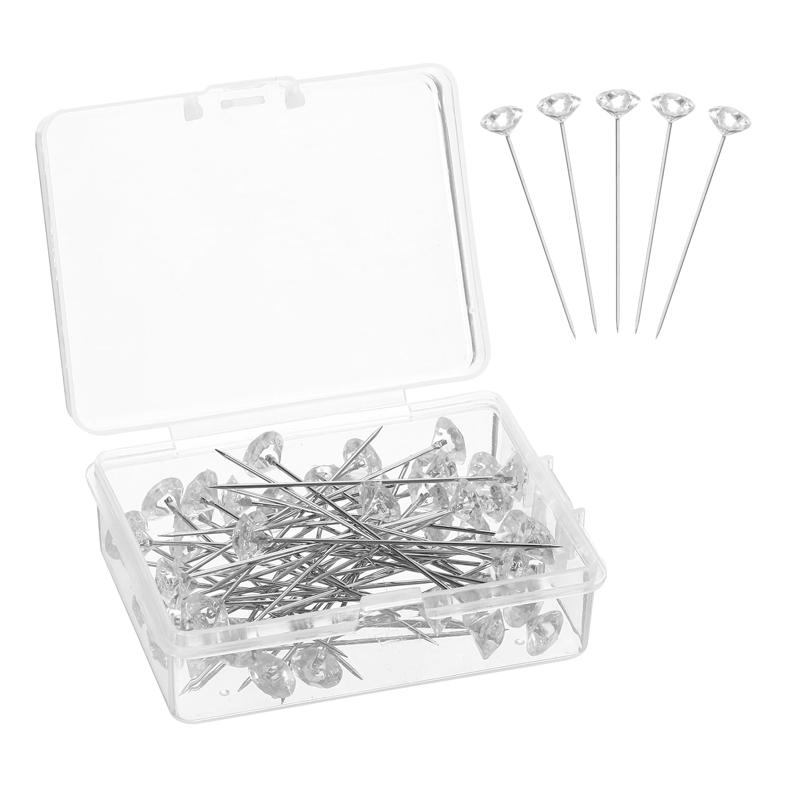 Bouquet Pins 100 Pack 2 Inch Corsage Pins Flower Pins Straight Head ...